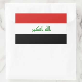 Iraqi Flag Rectangular Sticker | Zazzle