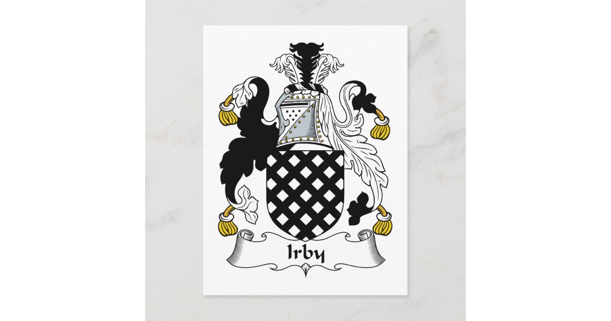 Irby Family Crest Postcard | Zazzle