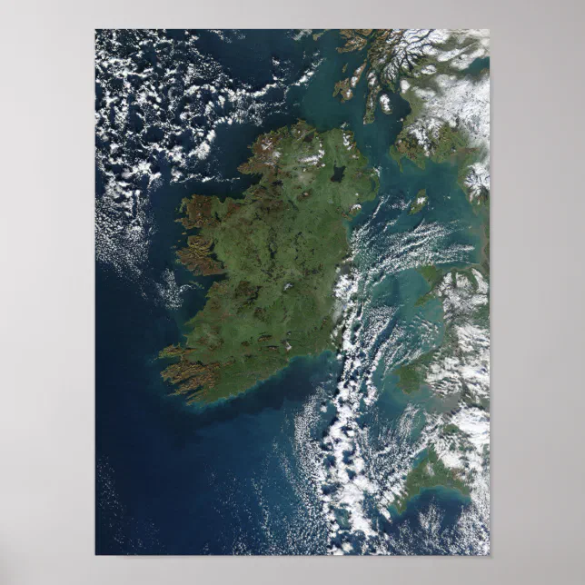Ireland As Seen From The ISS Poster | Zazzle