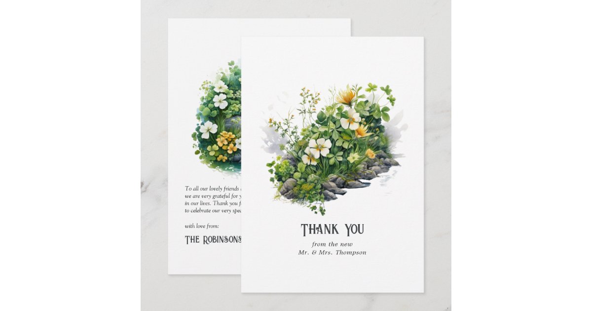 Ireland Destination Wedding Thank You Card | Zazzle