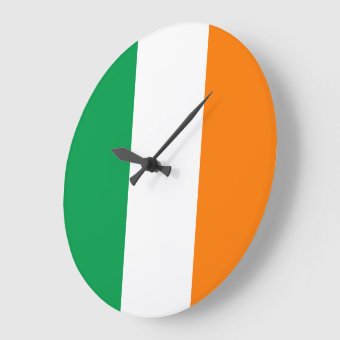 Ireland Flag Large Clock | Zazzle