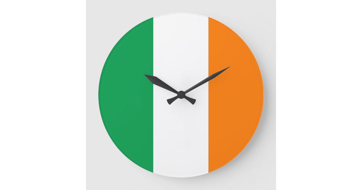 Ireland Flag Large Clock | Zazzle