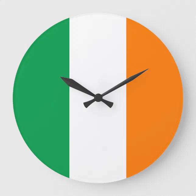 Ireland Flag Large Clock | Zazzle