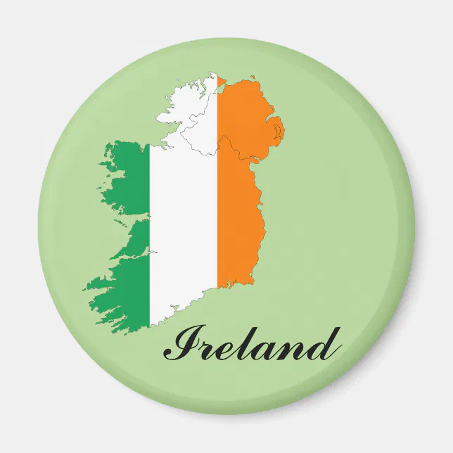 Ireland Flag Map Magnet | Zazzle
