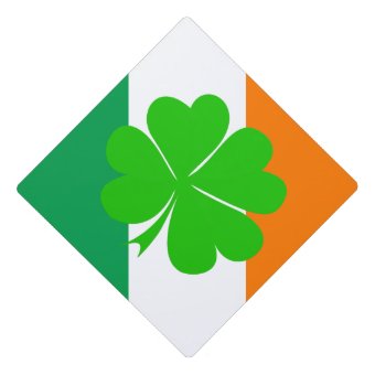 Ireland & Irish Flag - Students /University Clover Graduation Cap ...