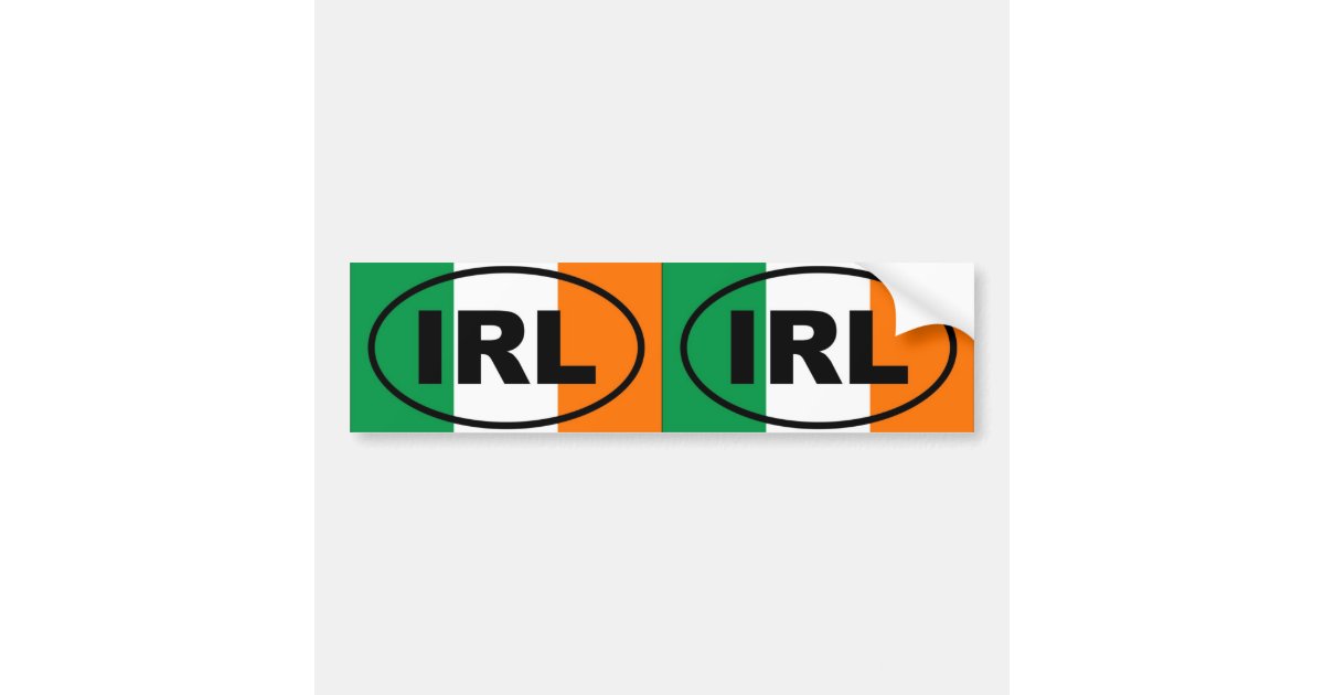 Ireland IRL European oval Bumper Sticker | Zazzle