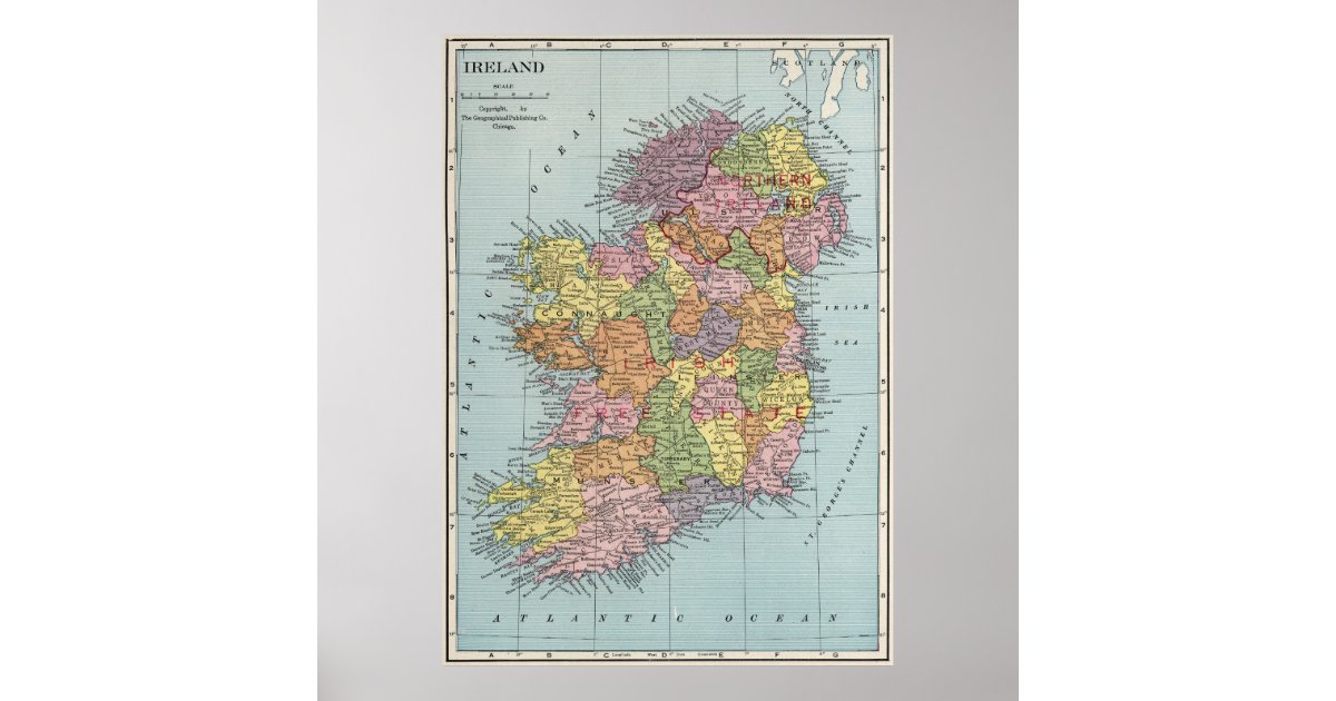 Ireland map poster | Zazzle