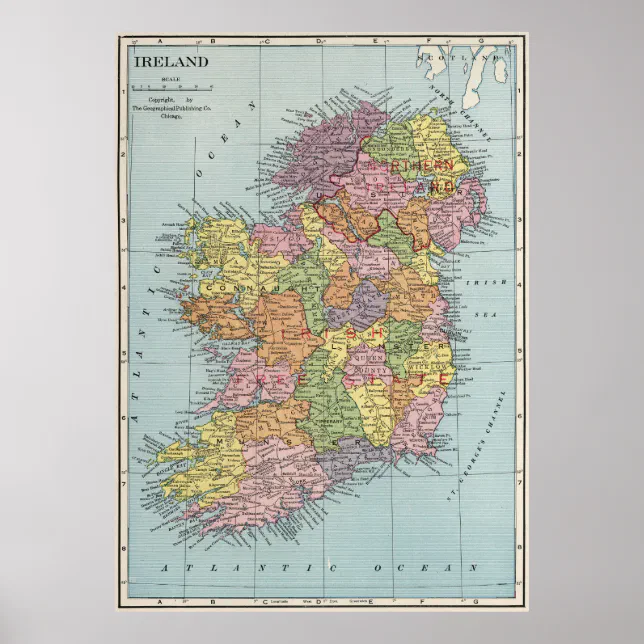 Ireland map poster | Zazzle