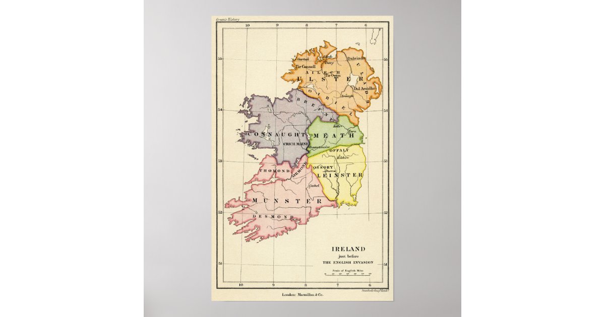 Ireland Map Poster | Zazzle