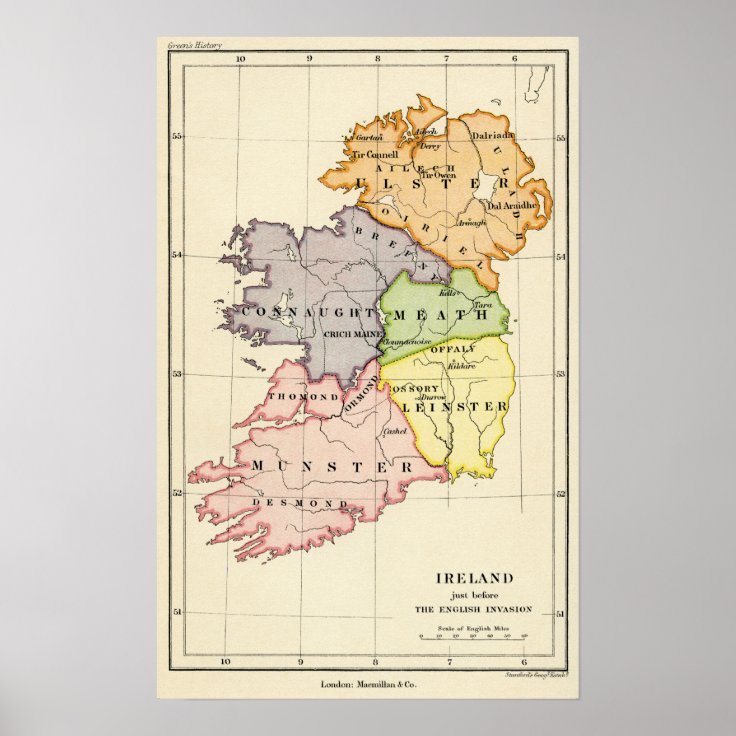 Ireland Map Poster | Zazzle