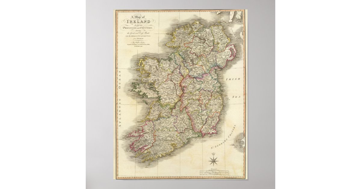 Ireland map poster | Zazzle