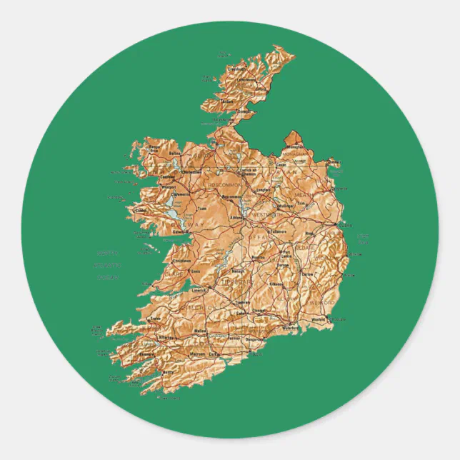 Ireland Map Sticker | Zazzle