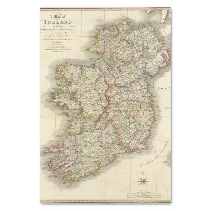 Ireland map tissue paper | Zazzle