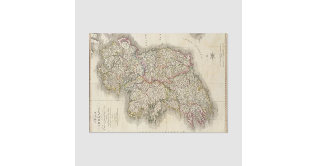 Ireland map tissue paper | Zazzle