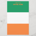 Ireland National Flag, Irish standard, Banner Stationery | Zazzle