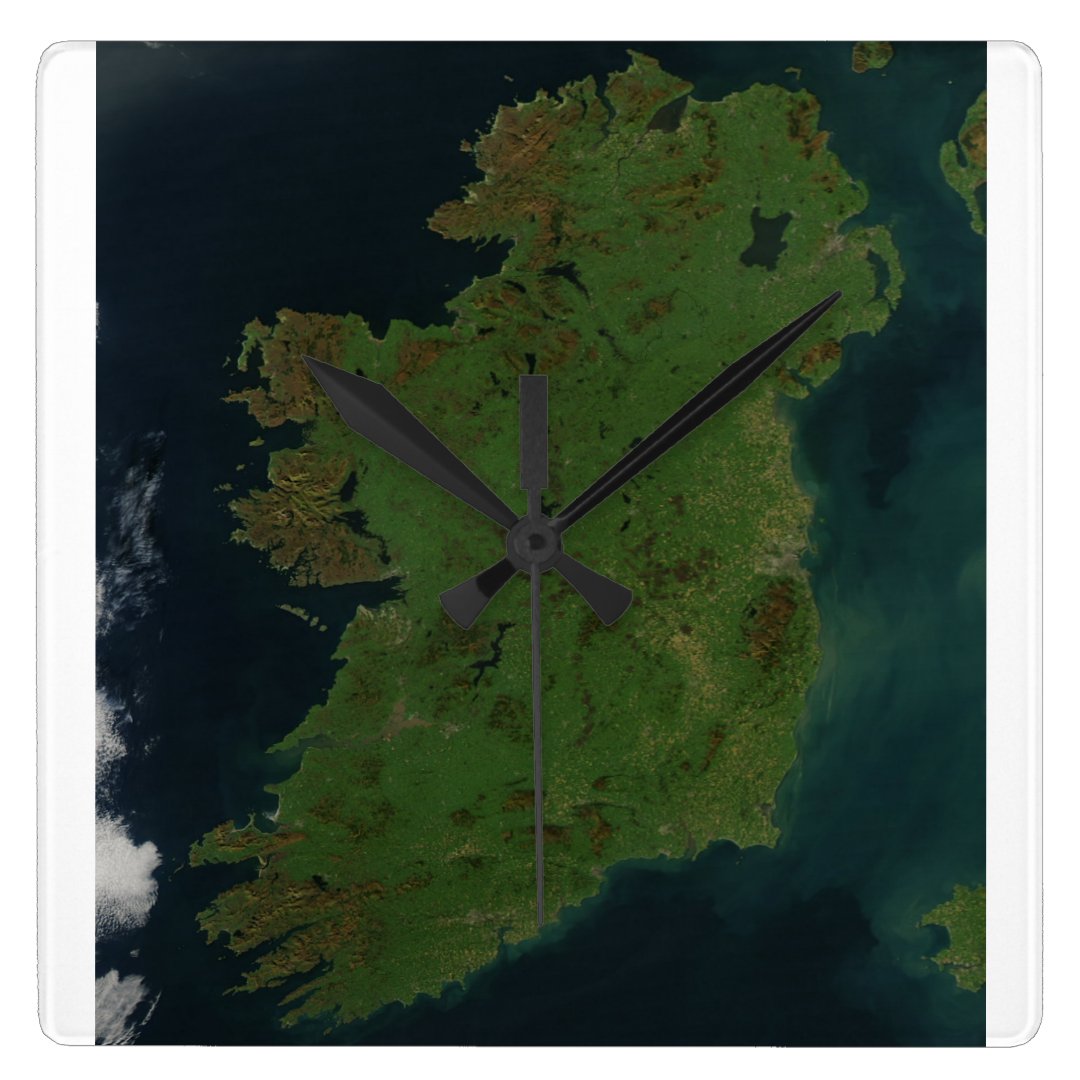 Ireland Satellite Map Clock | Zazzle