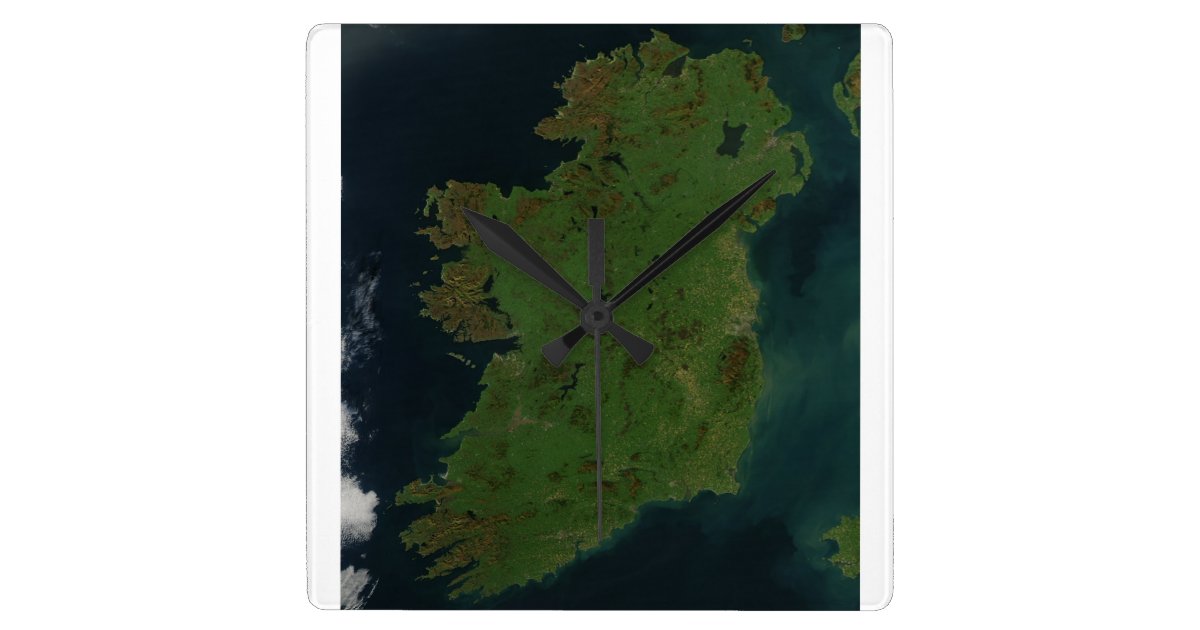 Ireland Satellite Map Clock | Zazzle.com