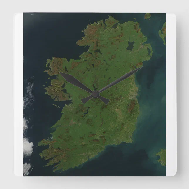Ireland Satellite Map Clock | Zazzle