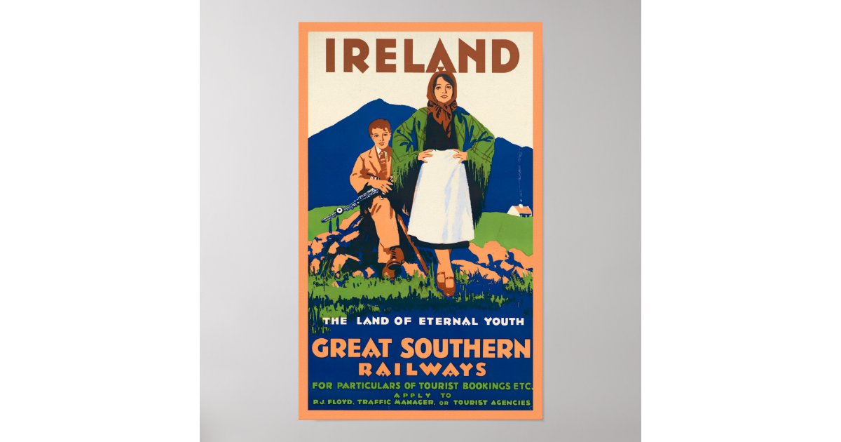 Ireland Southern Railways vintage travel Poster | Zazzle
