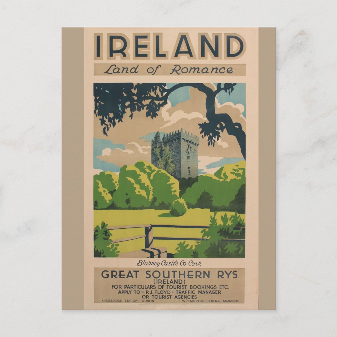 Ireland Vintage Travel Postcard | Zazzle