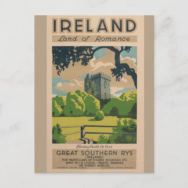 Ireland Vintage Travel Postcard | Zazzle