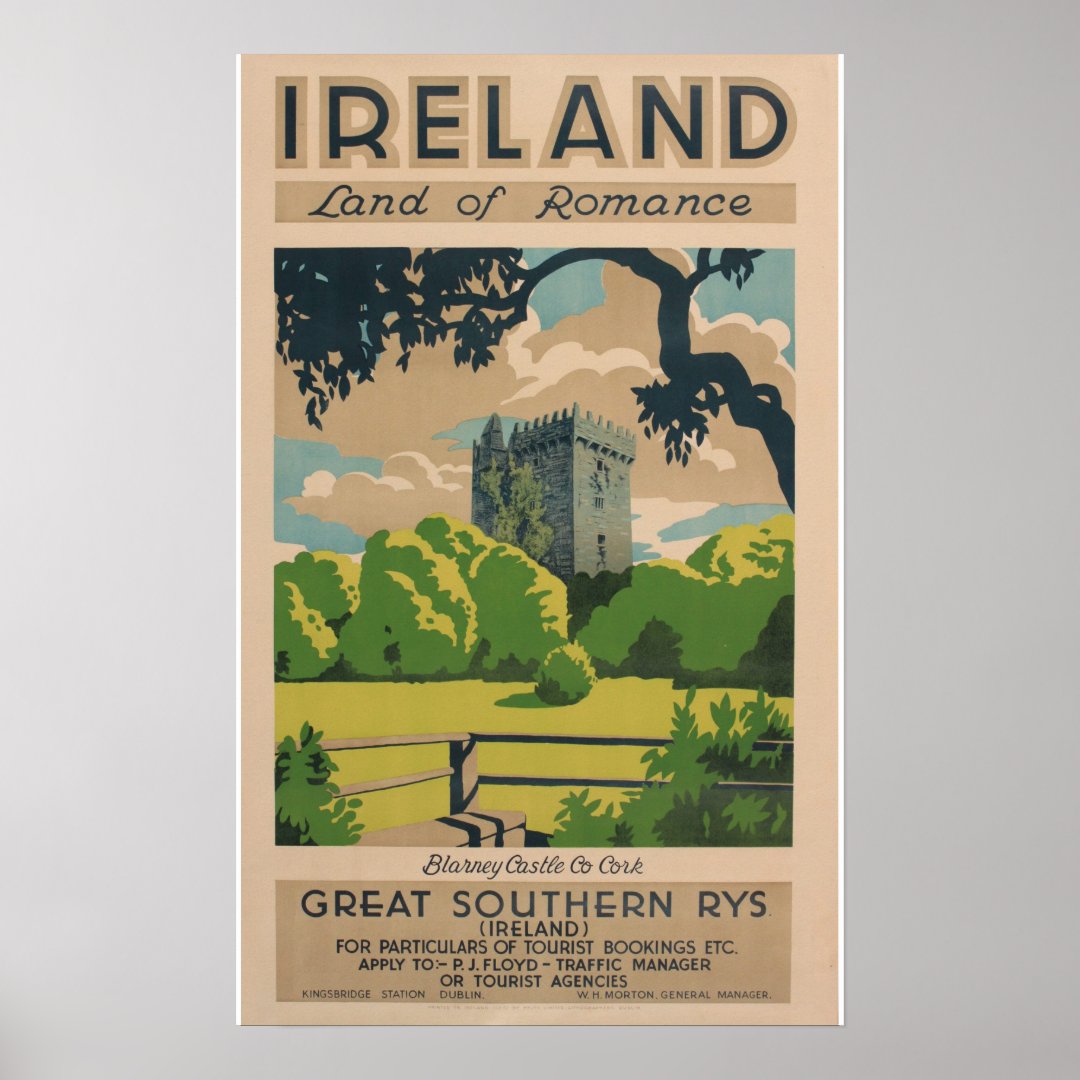 Ireland Vintage Travel Poster | Zazzle