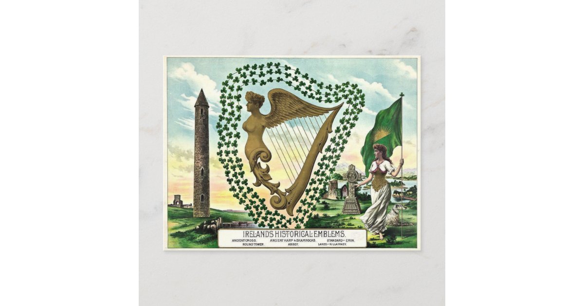 Ireland's Historical Emblems Postcard | Zazzle