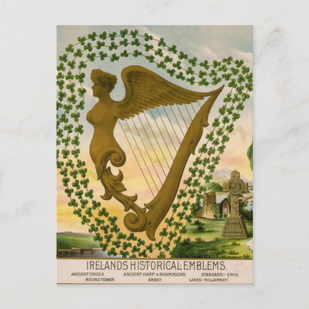 Ireland's Historical Emblems Postcard | Zazzle