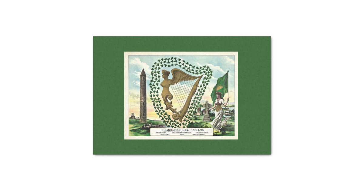 Ireland's Historical Emblems Tissue Paper | Zazzle