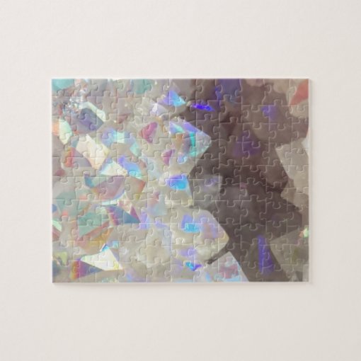 Iridescent Aura Crystals Jigsaw Puzzle | Zazzle