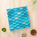 Iridescent Blue Glitter Shiny Mermaid Fish Scales Binder | Zazzle