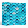 Iridescent Blue Glitter Shiny Mermaid Fish Scales Binder | Zazzle