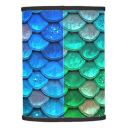 Iridescent Blue Green Glitter Mermaid Fish Scales Lamp Shade | Zazzle