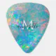 Iridescent Fire Opal Monogram Script Name Guitar Pick | Zazzle