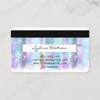 iridescent holographic Modern Credit Card | Zazzle
