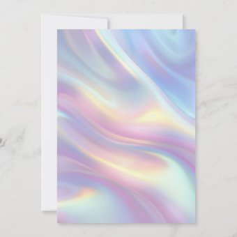 Iridescent Holographic Purple Birthday Invitation | Zazzle