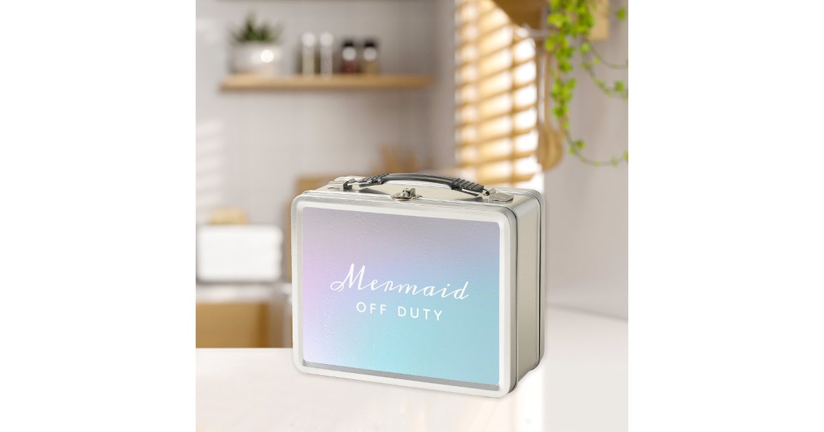 Iridescent Mermaid Personalized Metal Lunch Box | Zazzle