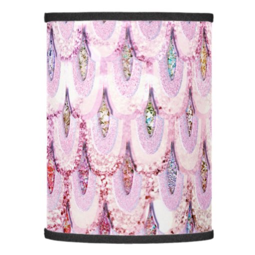 Iridescent pink Glitter Mermaid Fish Scales Lamp Shade | Zazzle