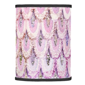 Iridescent pink Glitter Mermaid Fish Scales Lamp Shade | Zazzle