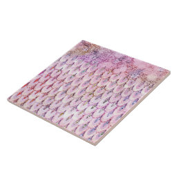 Iridescent pink Glitter Mermaid Fish Scales Tile | Zazzle
