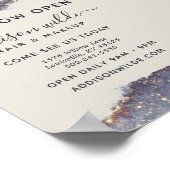 Iridescent Purple Gold Glam Glitter Business Open Poster | Zazzle