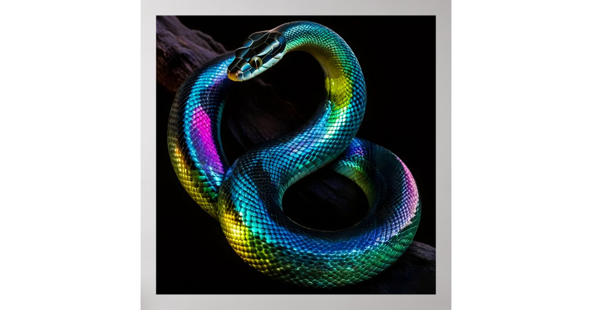 Iridescent Snakes Poster | Zazzle