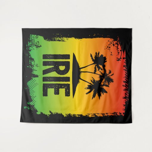 IRIE Jamaican Rastafarian Greeting Sunset Print Tapestry | Zazzle