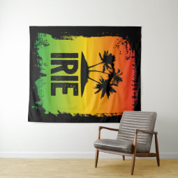 IRIE Jamaican Rastafarian Greeting Sunset Print Tapestry | Zazzle