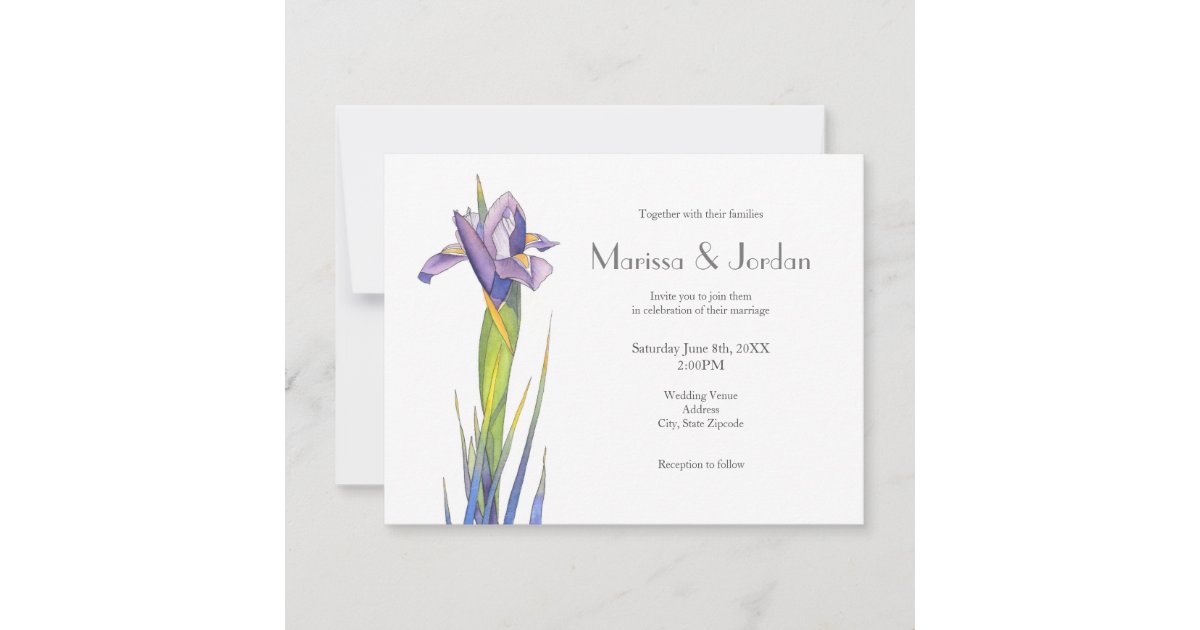Iris 2 invitation | Zazzle