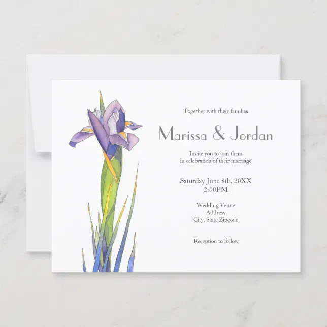 Iris 2 invitation | Zazzle