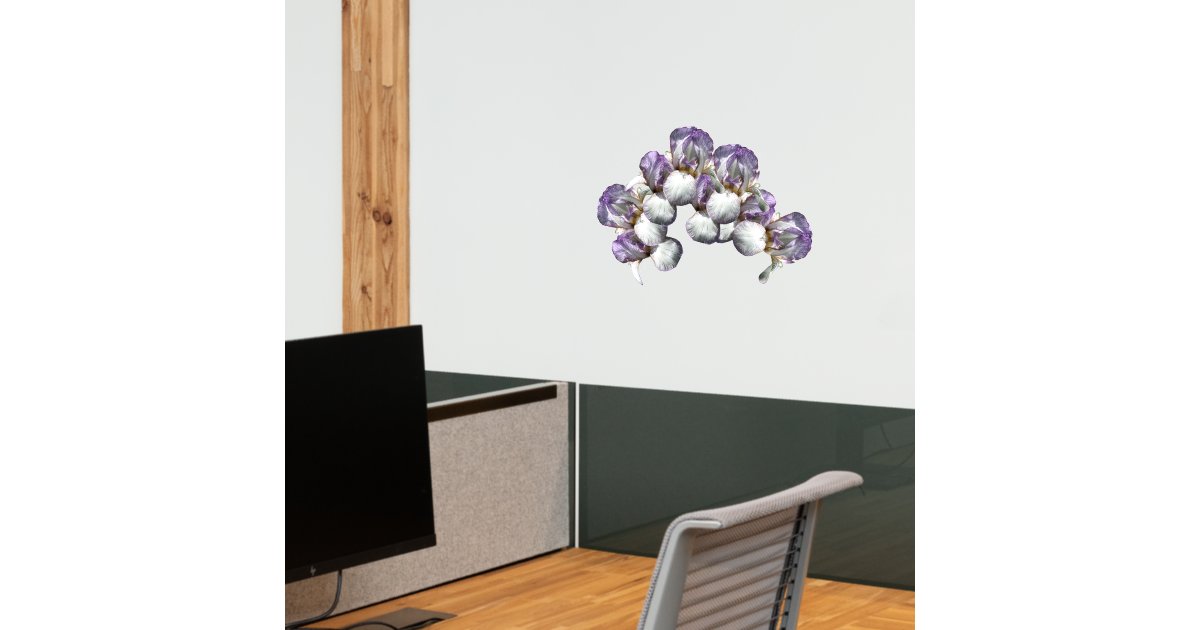 Iris Flowers Wall Decal | Zazzle