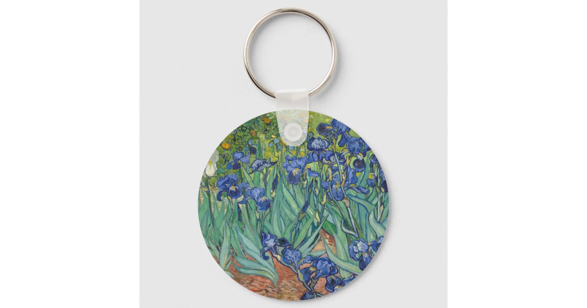 Irises by Van Gogh Keychain | Zazzle