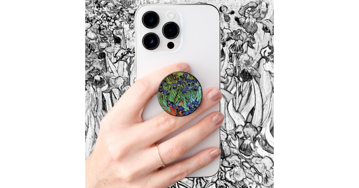 Irises by Vincent van Gogh, Vintage Garden Art PopSocket | Zazzle