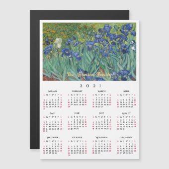 Irises Flowers Vincent Van Gogh 2021 Calendar Card | Zazzle